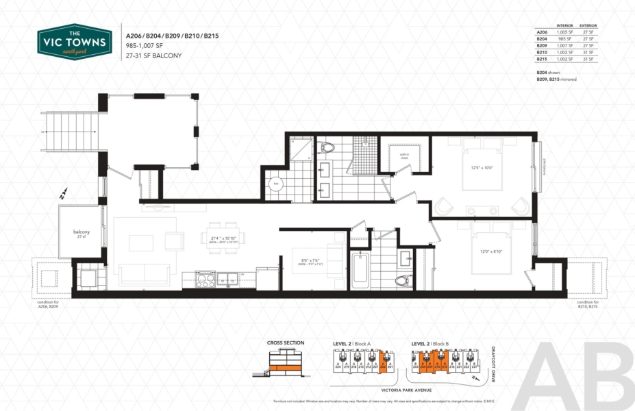 Floor Plans - The Vic Towns Phase 2-01 - Condo Investments