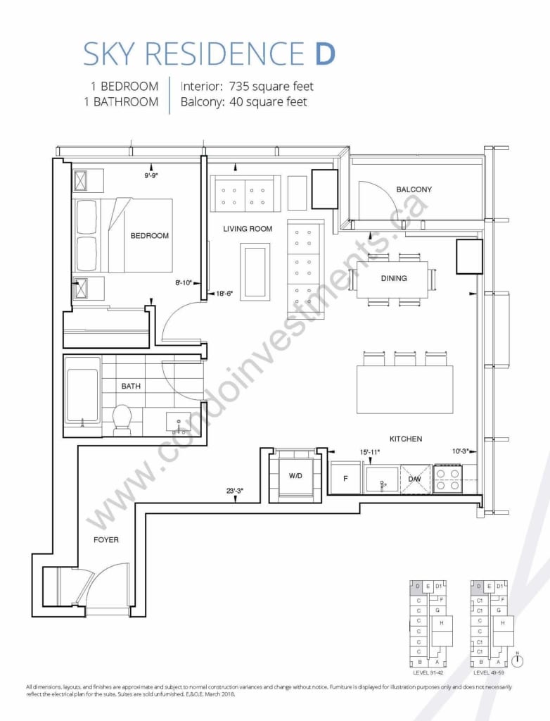 floor-plan-sky-residences-edmonton-unit-D - Condo Investments